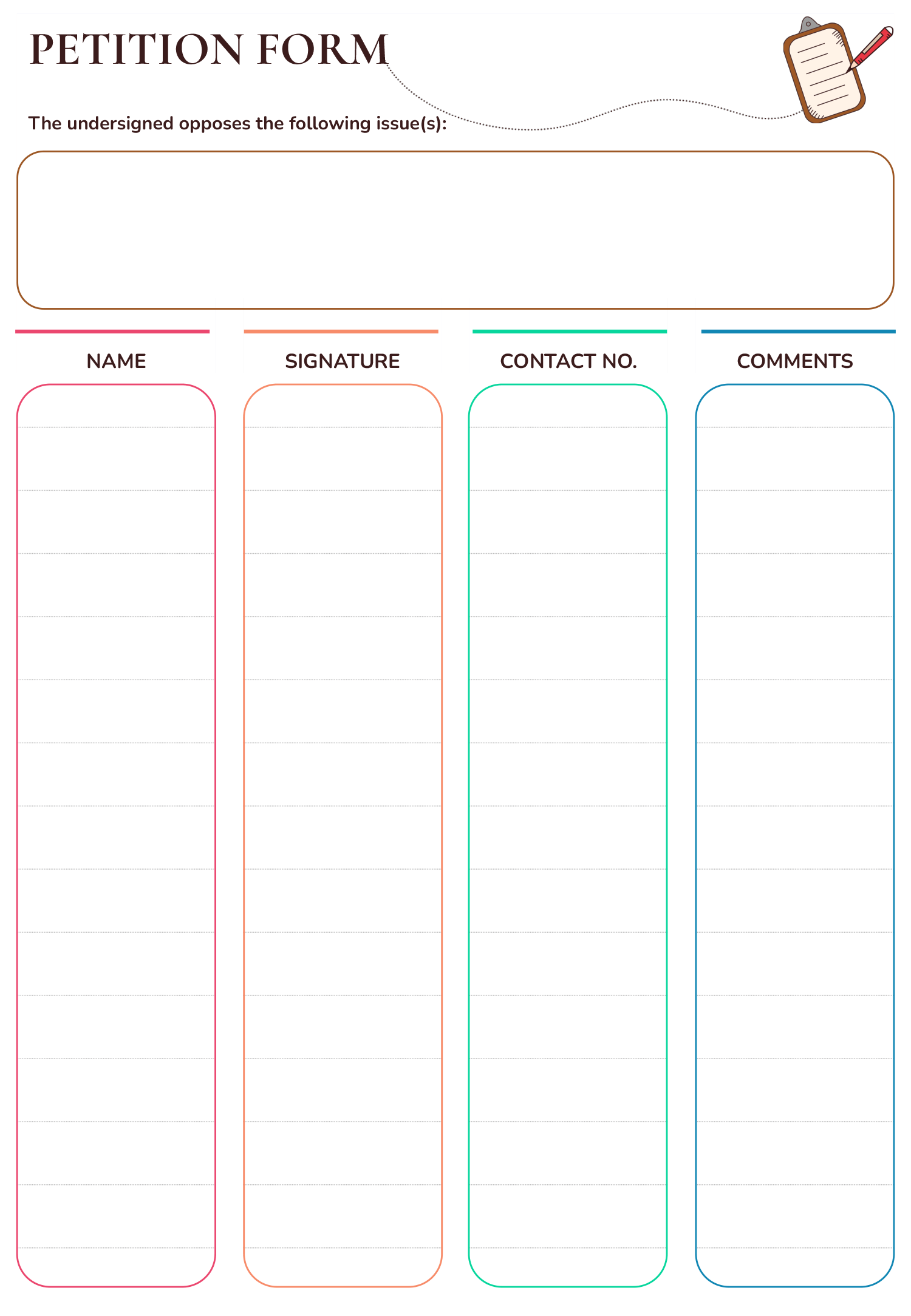 Student Petition Template - Google Slides | PowerPoint - Highfile Student Petition Template - Google Slides | PowerPoint - Highfile