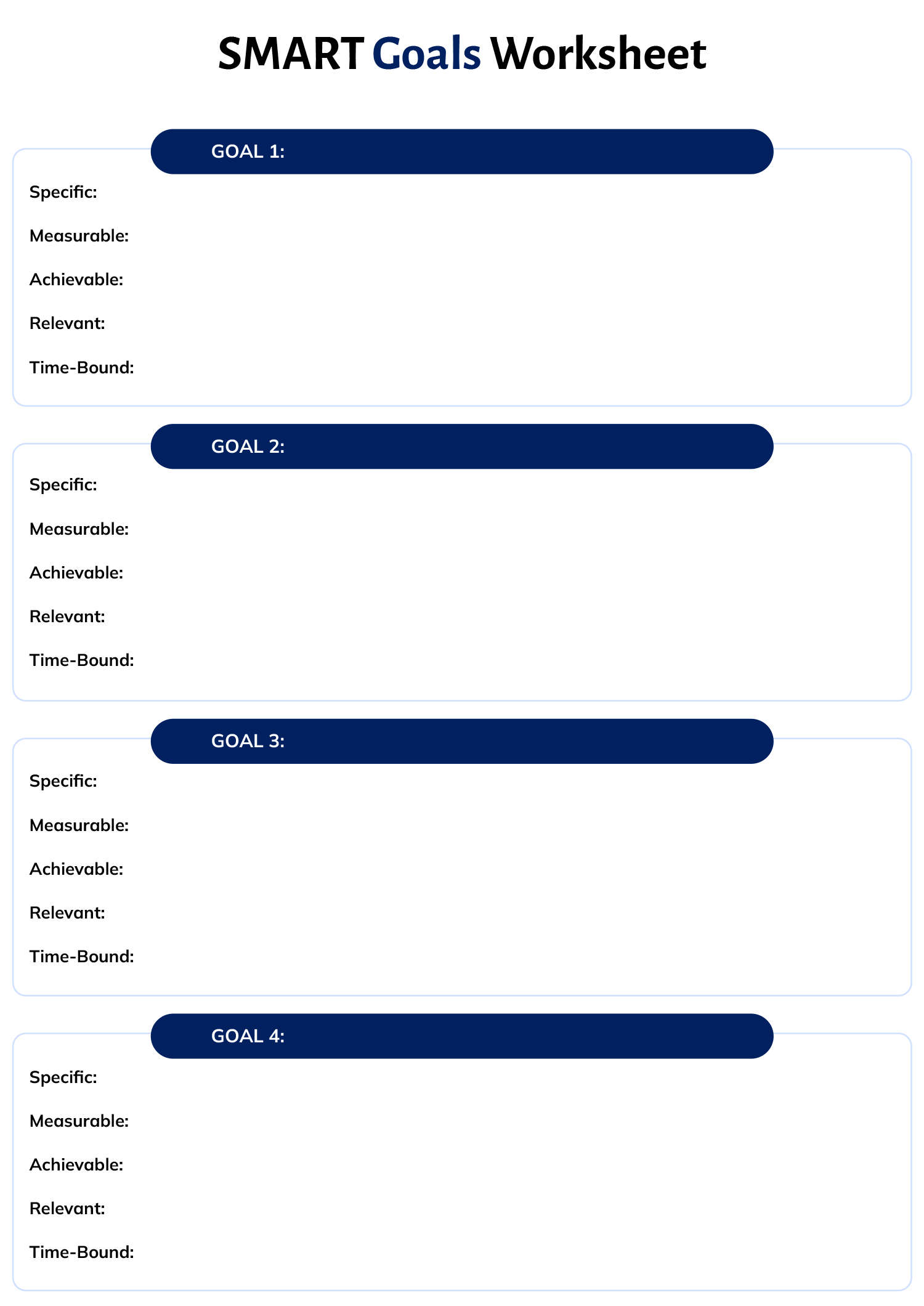 Minimal SMART Goals Worksheet - Google Slides | PowerPoint - Highfile Minimal SMART Goals Worksheet - Google Slides | PowerPoint - Highfile