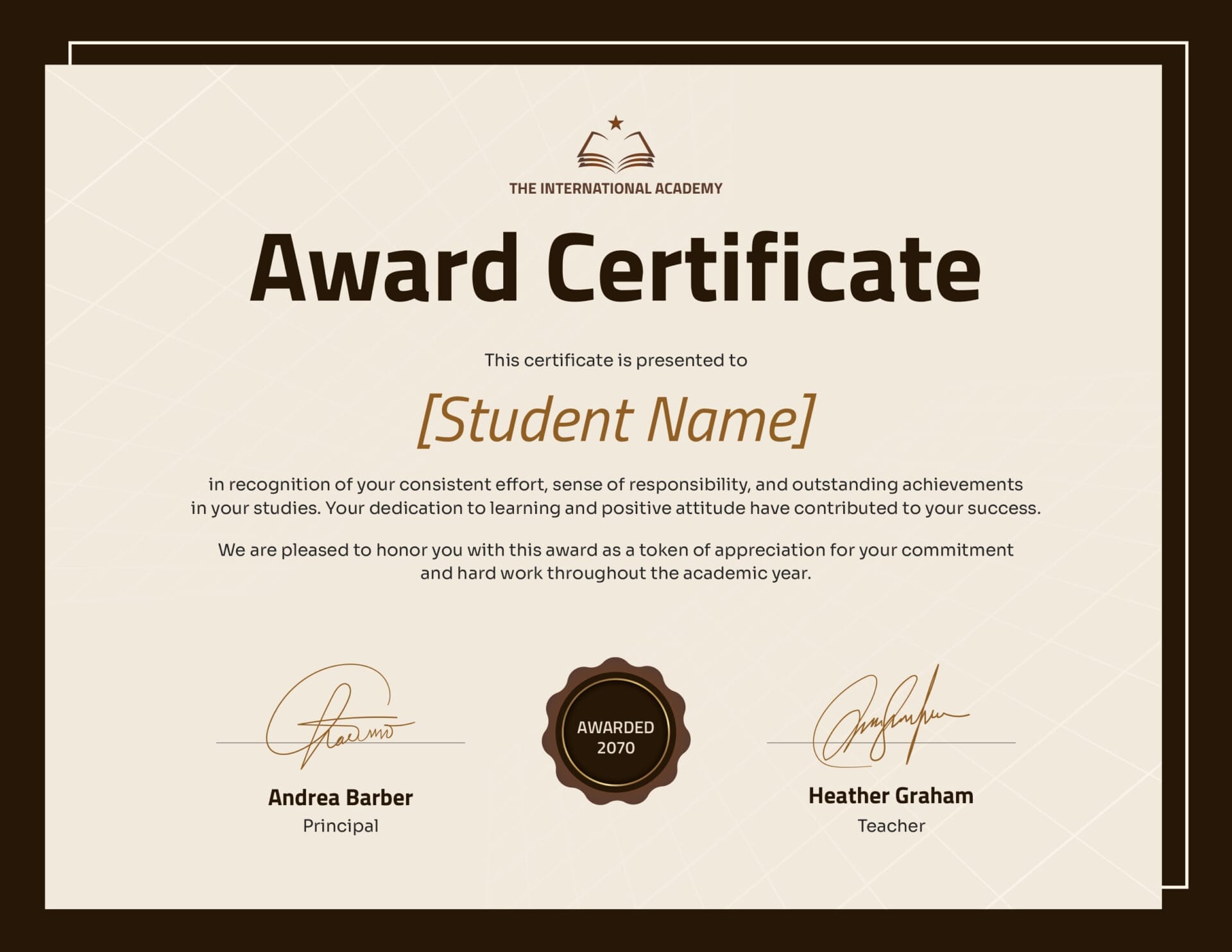 Green and Gold Award Certificate Template - Word | Google Docs - Highfile