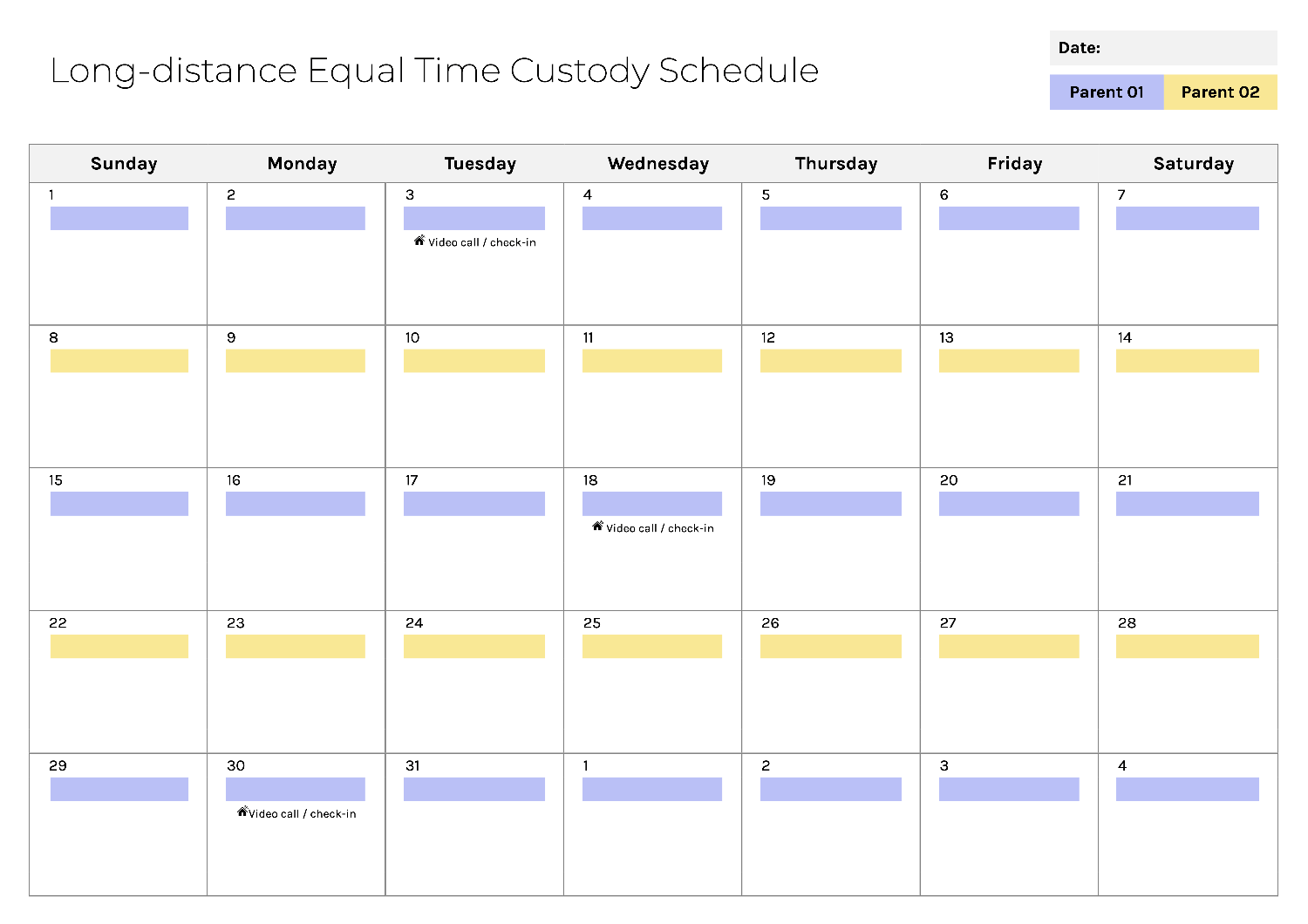 50/50 Custody Schedule: Examples and Planning Guide – Highfile