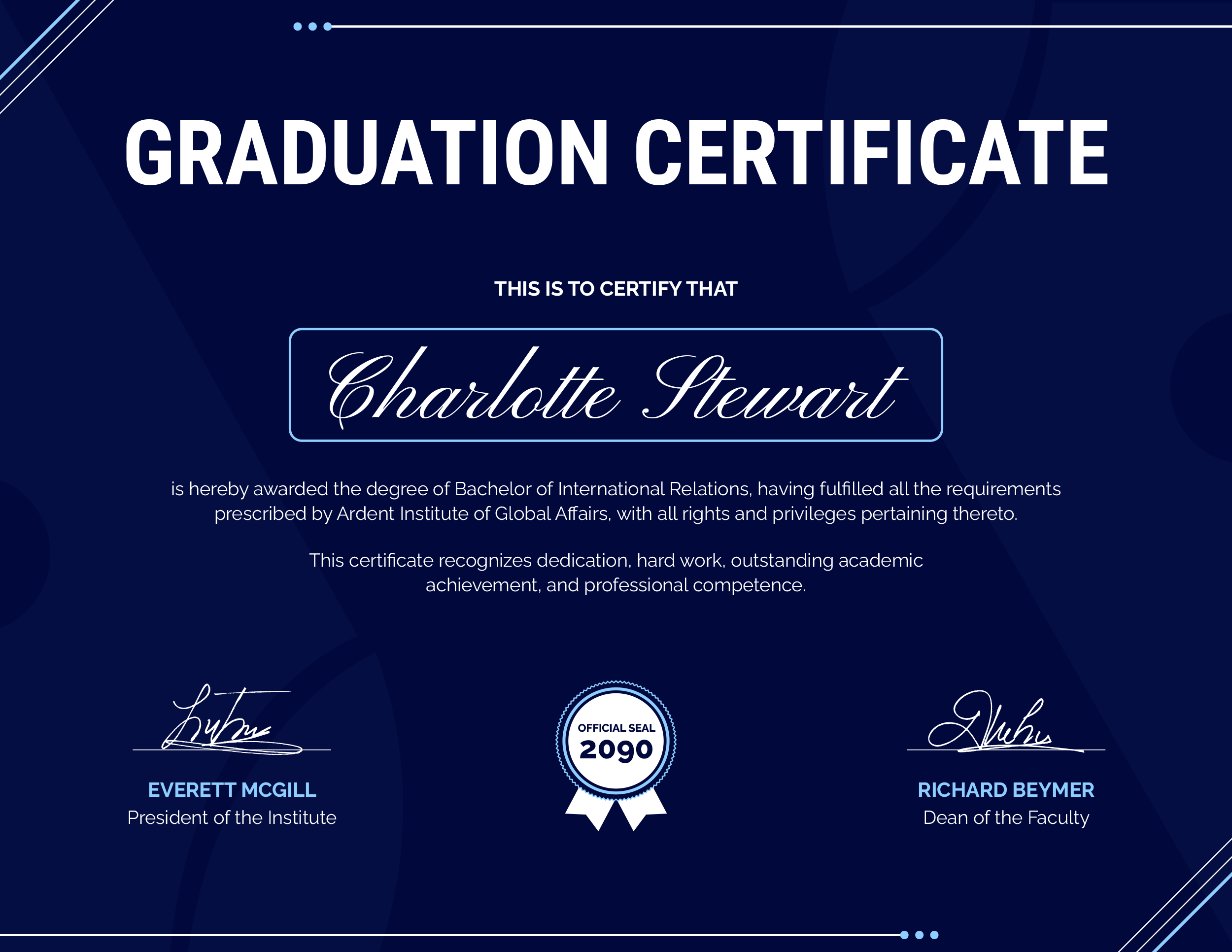 Wine Red Graduation Certificate Template - Highfile
