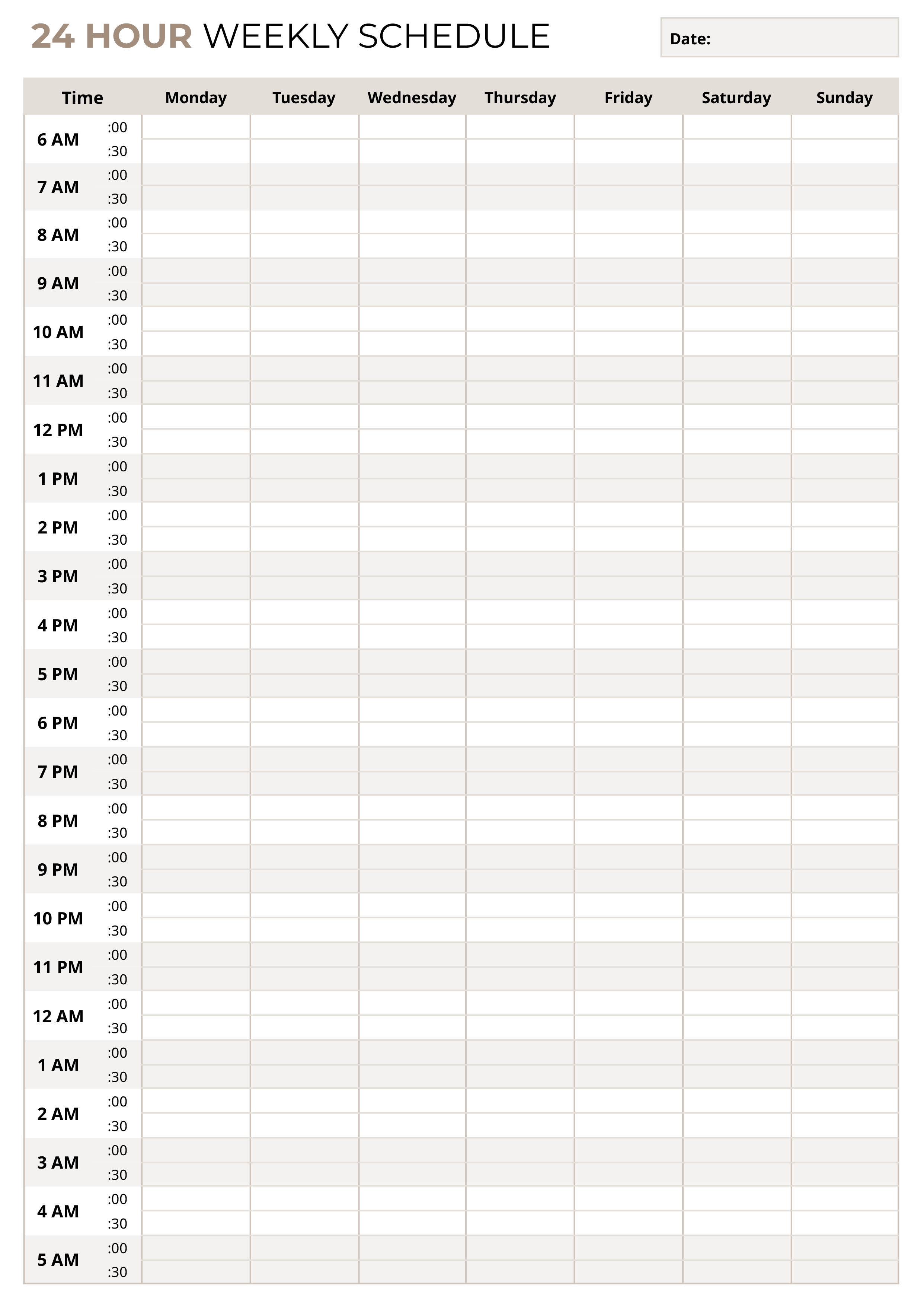 Free Weekly Schedule Templates (for Work, Families, & Students)