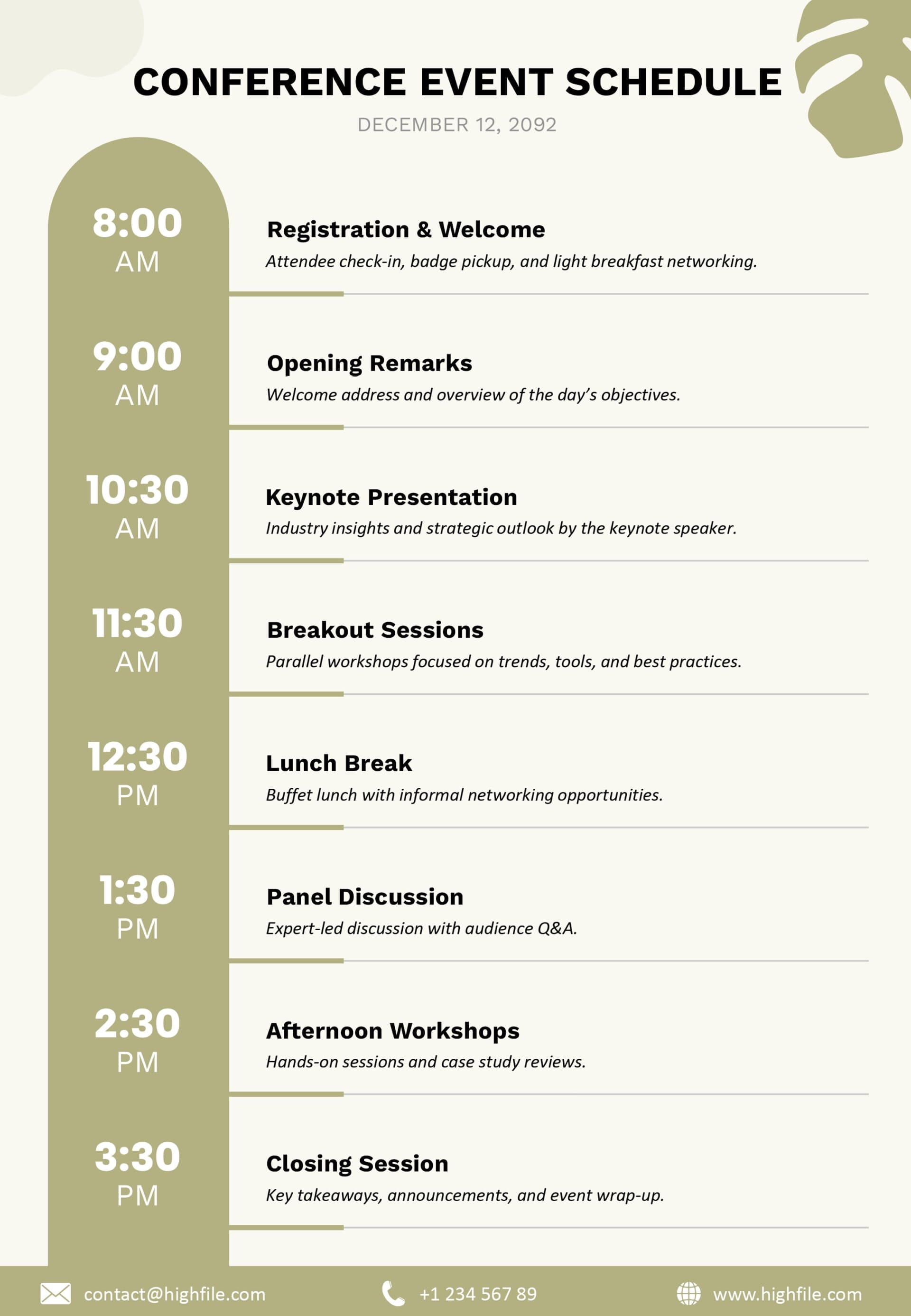 Meeting Schedule Template (Word | Google Docs) - Highfile